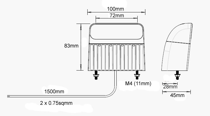 Aspock REGPOINT II LED Number Plate Lamp 12v-24v - Western Towing