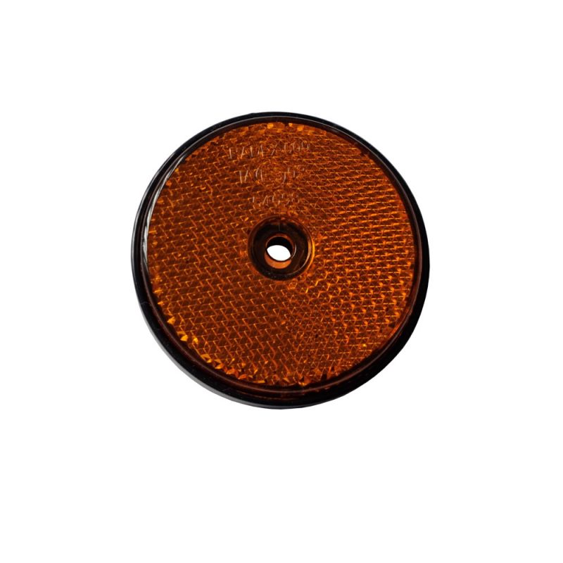 Round Amber Reflector screw-on for sale from Western Towing