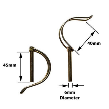 Pipe Lynch or Linch Pin 6mm by 45mm long - Western Towing