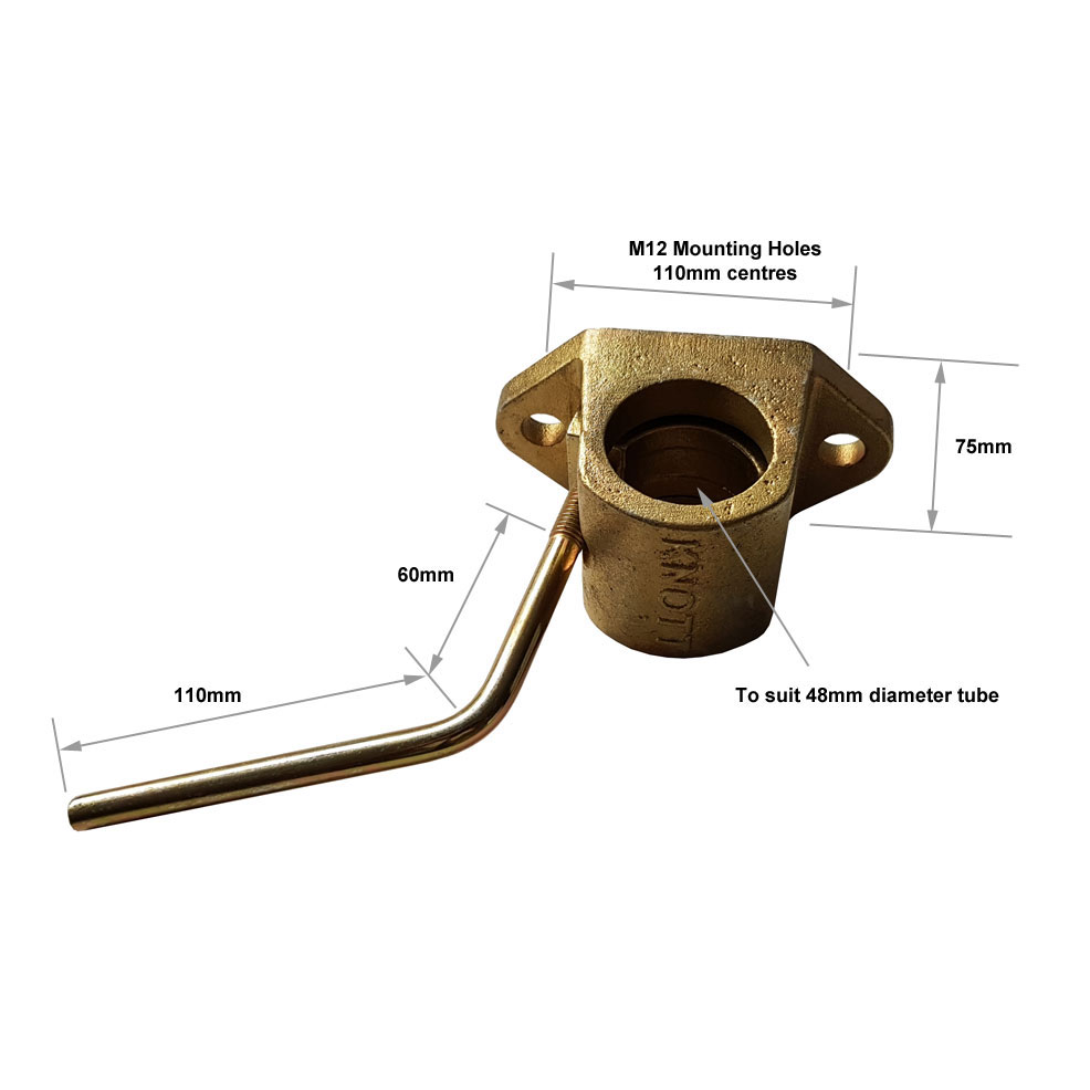 Cast clamp for 48mm diameter tube