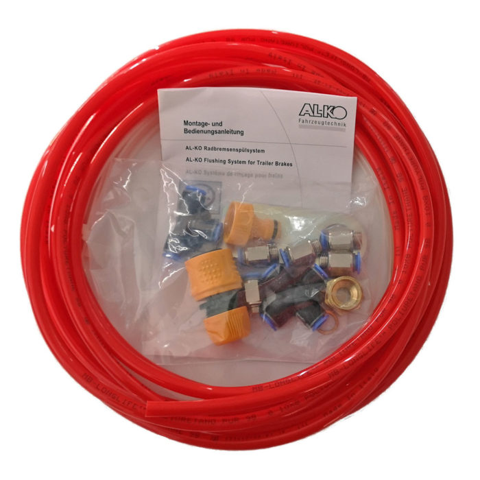 Boat trailer flushing kit for double axle