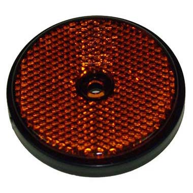 Round Amber Reflector Screw On