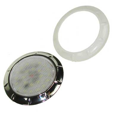 12v White/Chrome LED recessed 70mm for sale from Western Towing