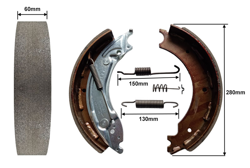 Knott Brake Shoe Kit for 300x60 brakes