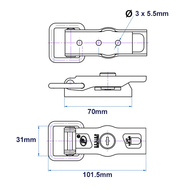 Locking overcentre catch for sale from Western Towing