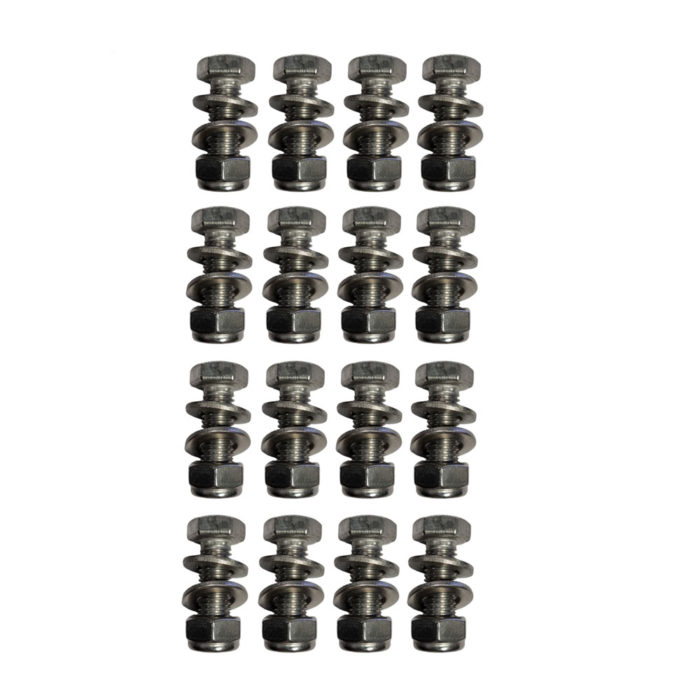 Stainless Steel Set Screw & nylock set Pack of 16