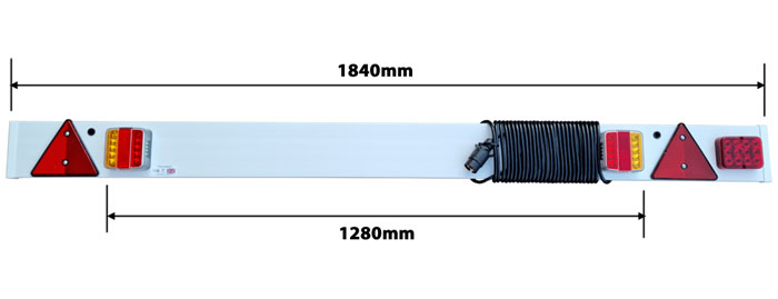 LED 6ft Trailer Lighting Board, 6m of Cable & Fog - Western Towing